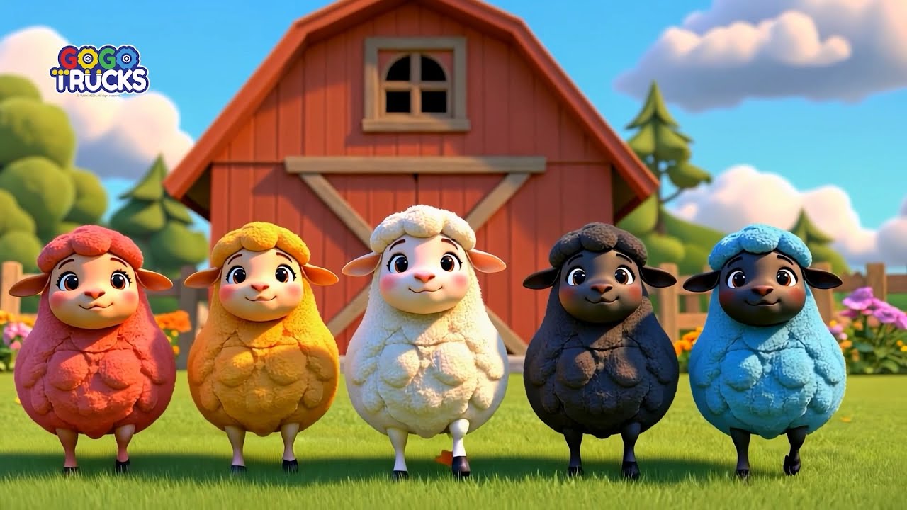 learn Color with Baa Baa Black Sheep Song- Nursery Rhymes & Kids Songs ...