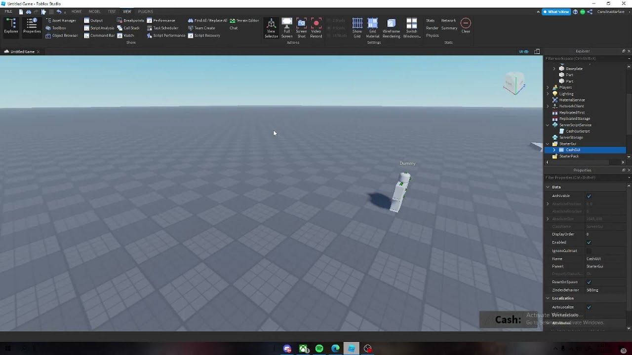 Cash Gui (Roblox Studio) - YouTube