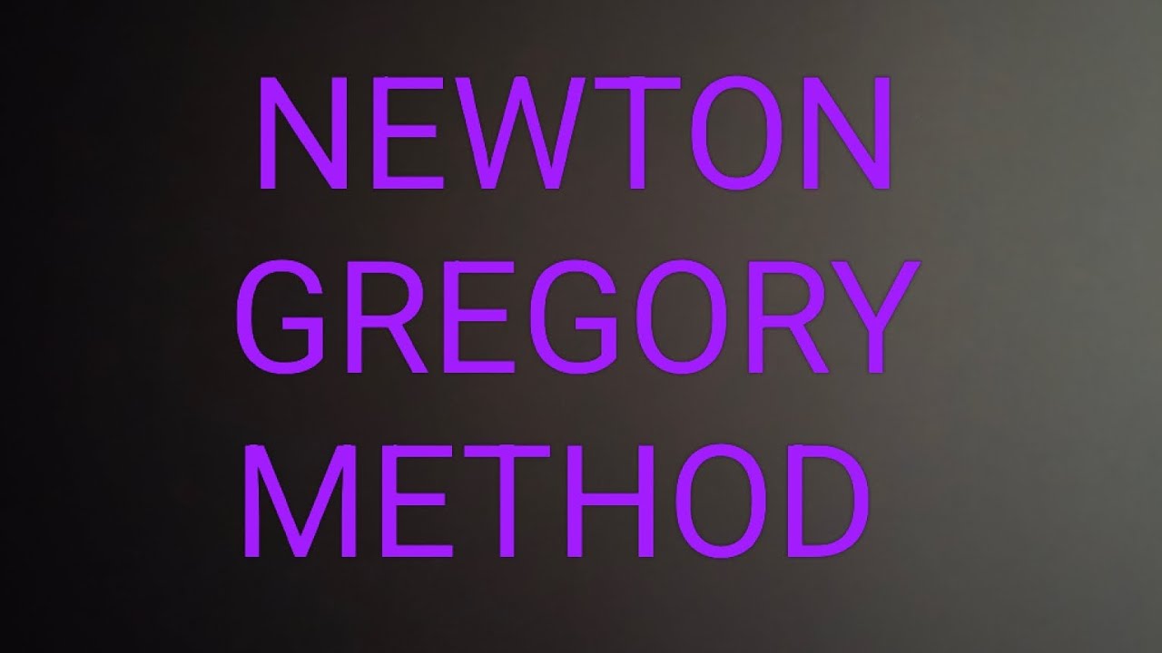 Newton gregory backward and forward interpolation - YouTube