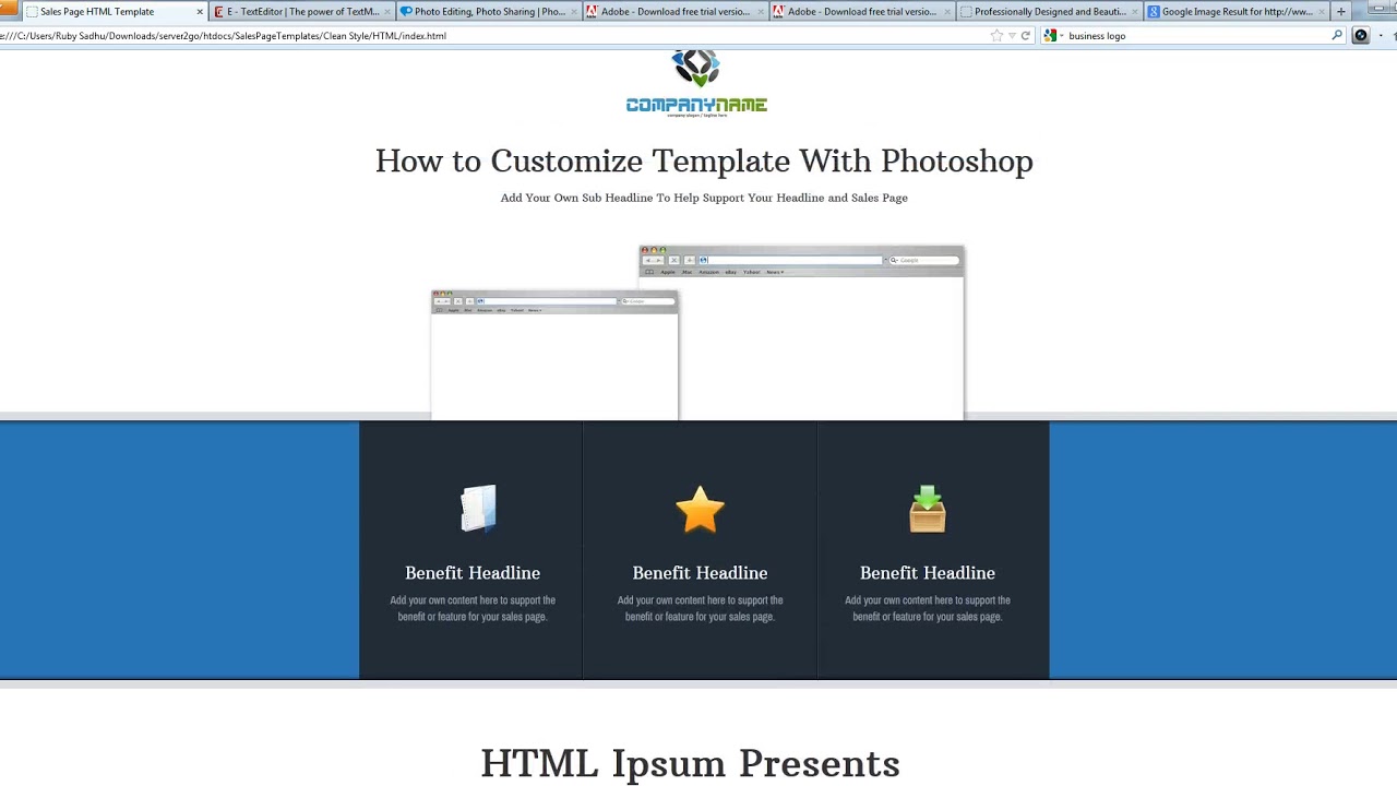 How to Edit Logo + Background for Templates - YouTube