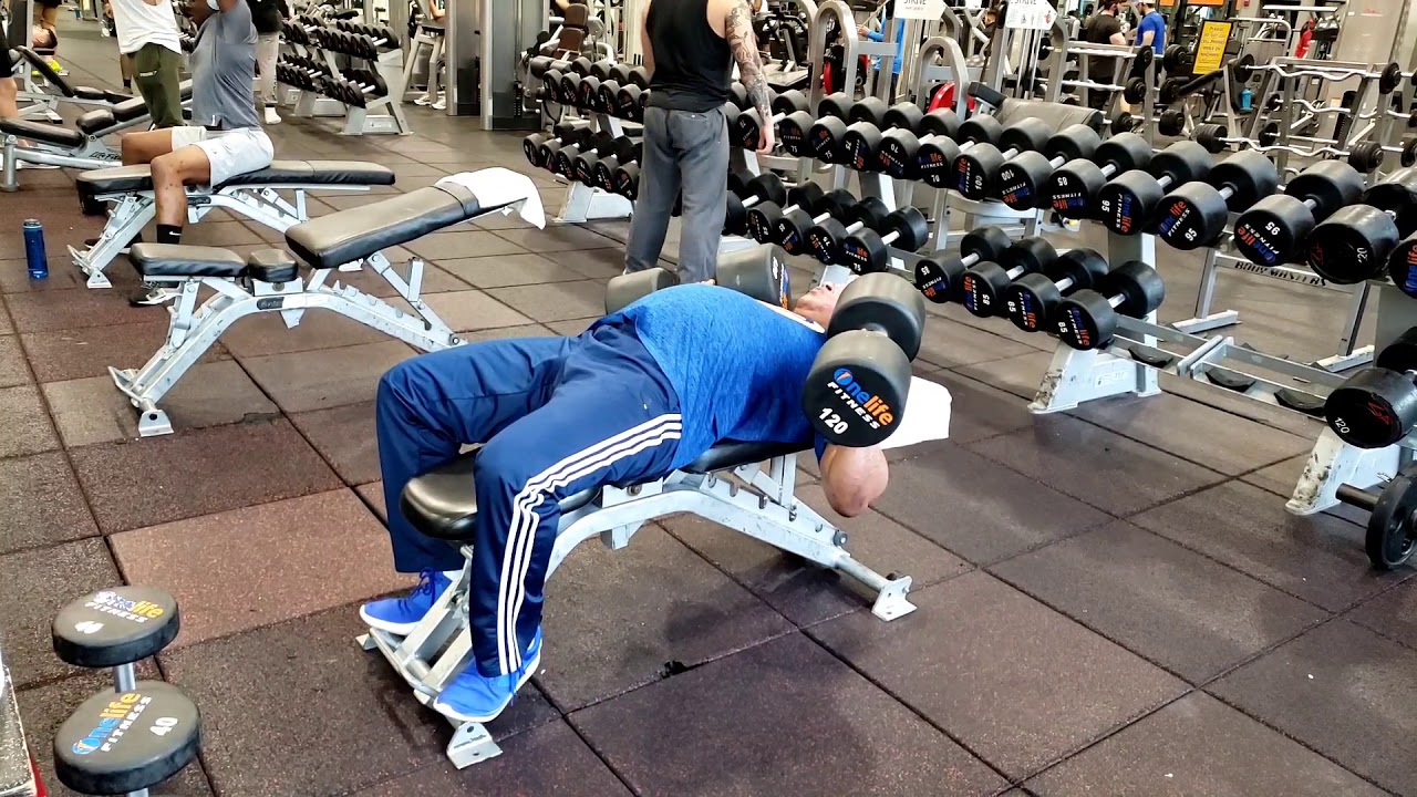 120 dumbbells press (Black Superman) - YouTube