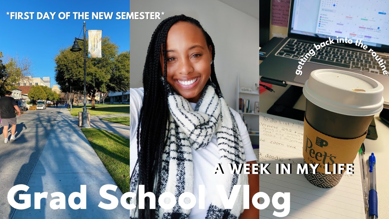 GRAD SCHOOL VLOG: first day of a new semester & getting back into the ...