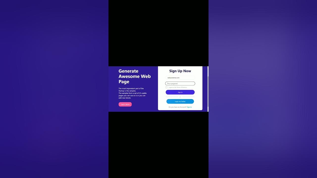 Creating A Simple Landing Page With Html And Css Web Development Tutorial Youtube