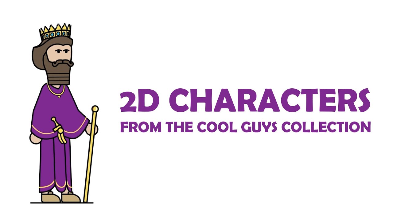 2D characters from the cool guys collection - YouTube