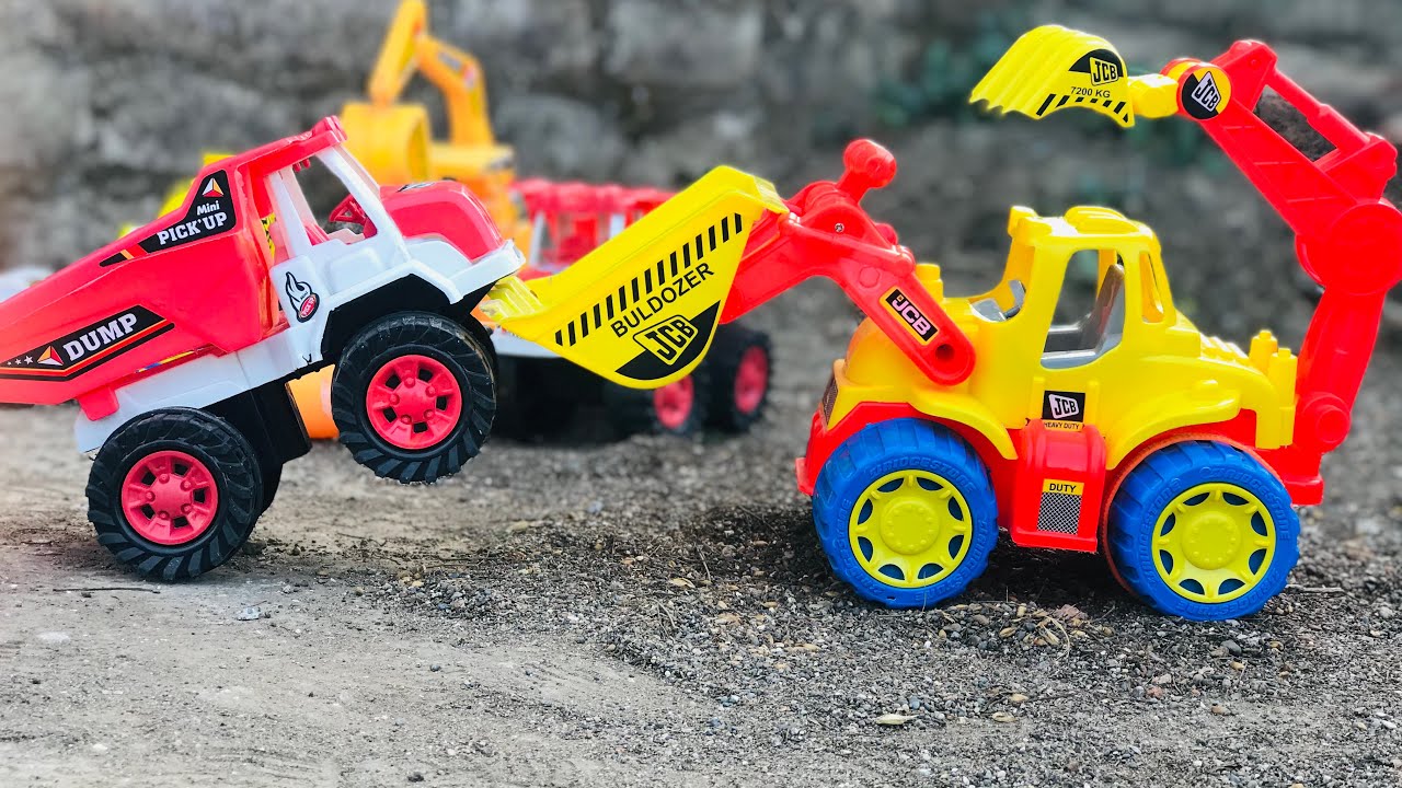 NEW TOYS ADD TRACTOR AND TRUCK JAB !! HELPING Video FOR Kids ...