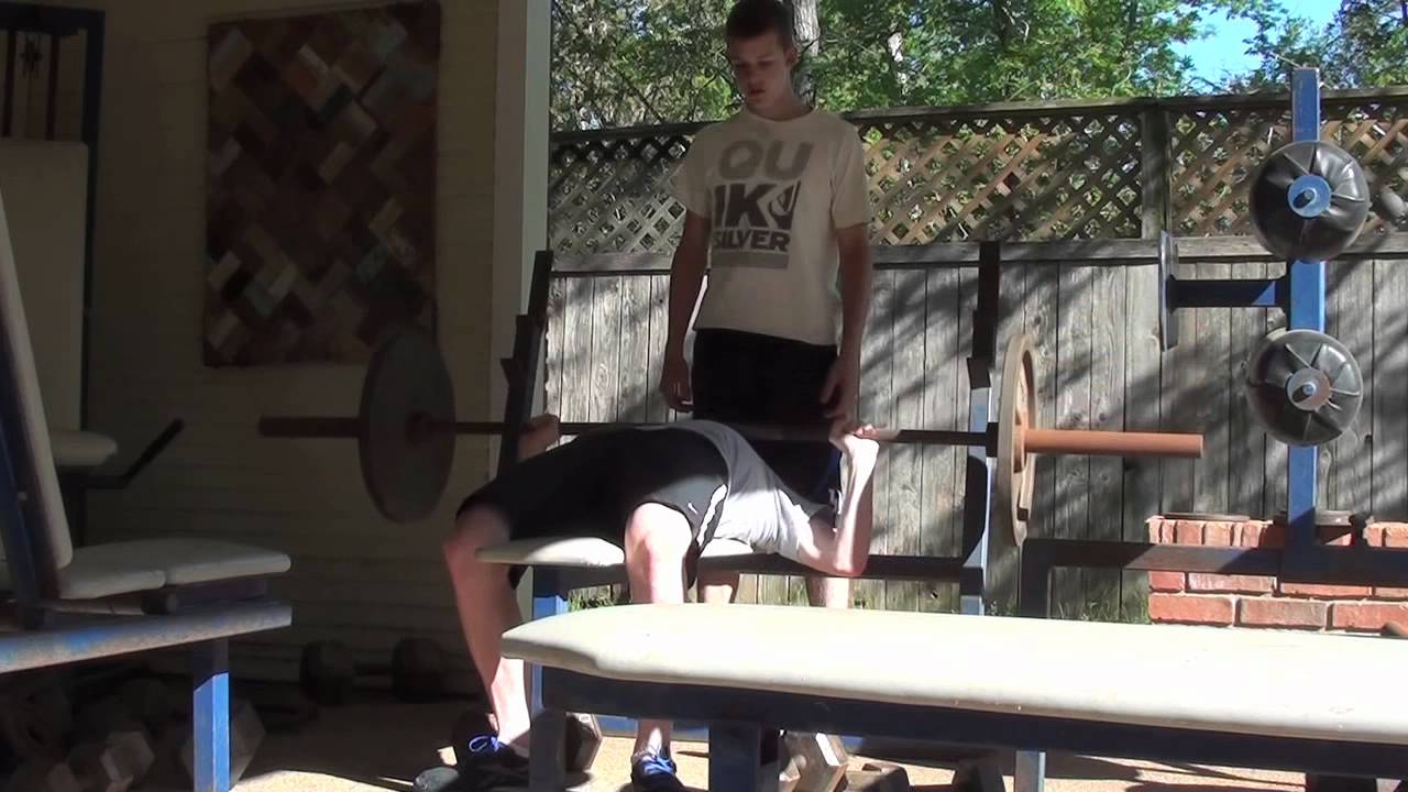 Bench Press PR 135 lbs. 9 Reps Body Weight 133 lbs. - YouTube