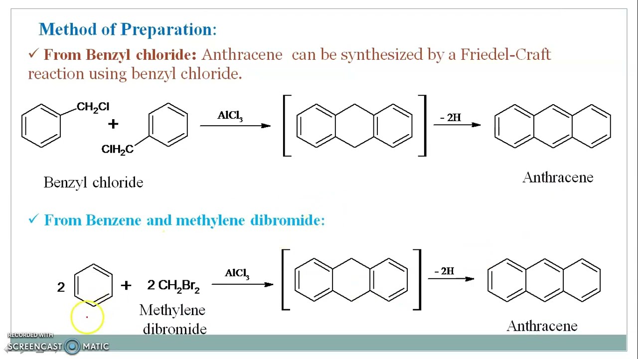 Anthracene: Methods of preparation - YouTube