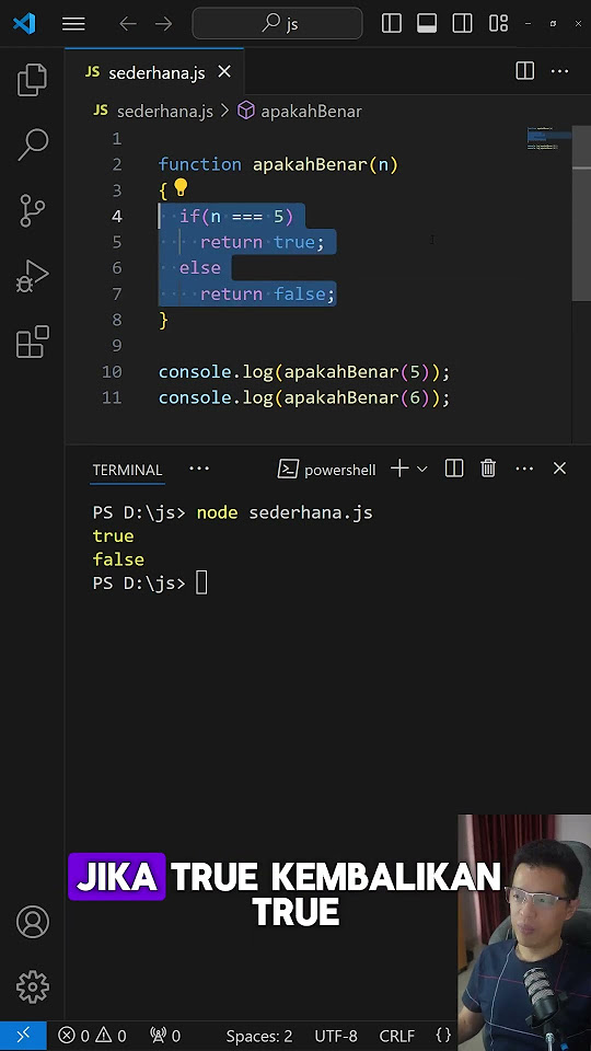 Menyederhanakan Function Skysen Coding Code Programming Javascript Front End Developer