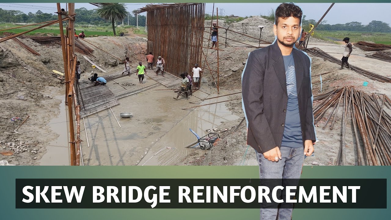 Bar Binding skew bridge| skew bridge 55 degree| layout plan | skew ...