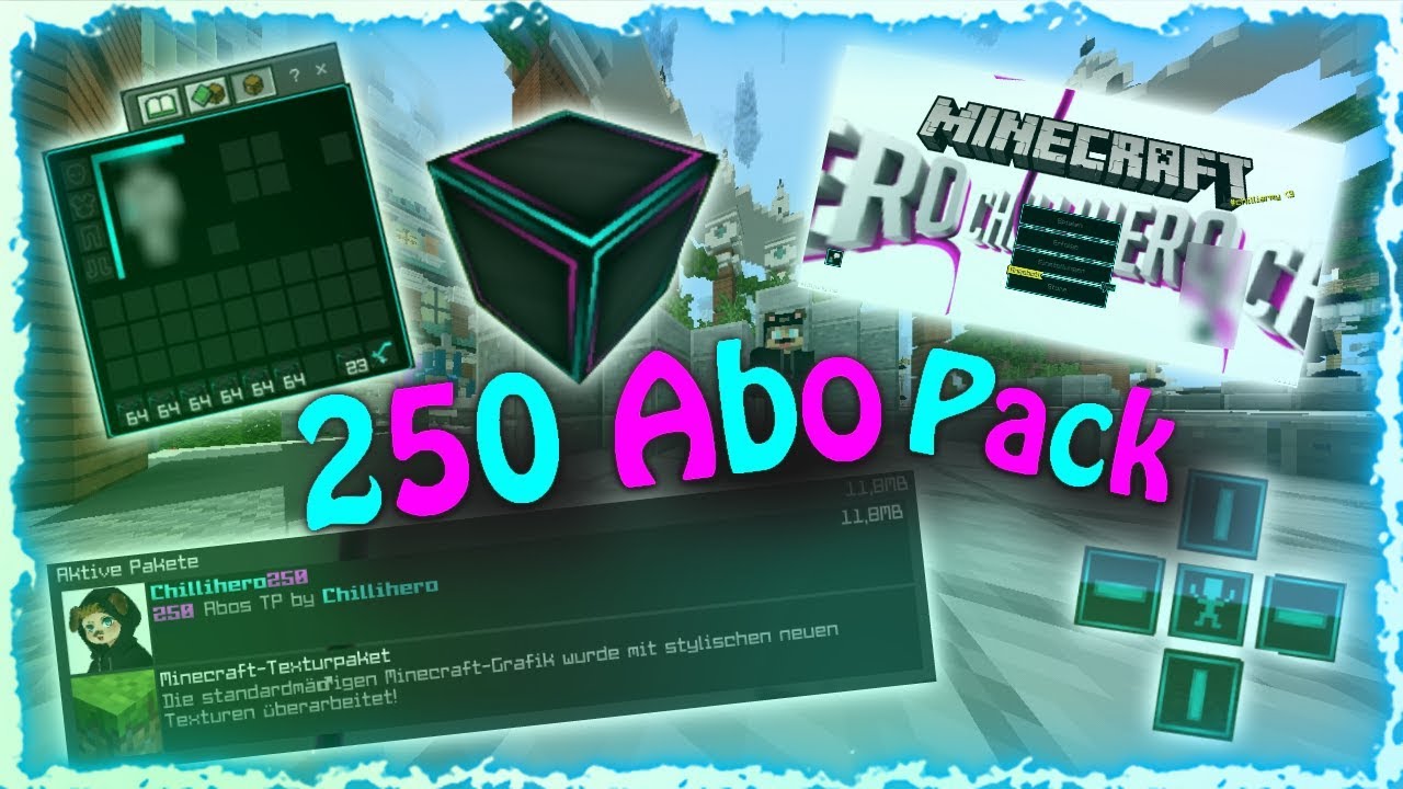 250 Abos Texturepack release - mcpe - Special | Chillihero - YouTube