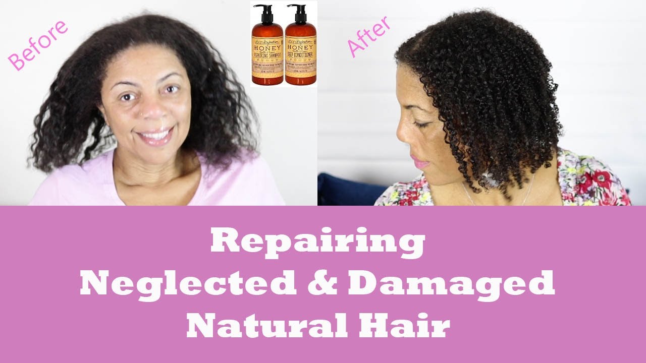 Repairing Neglected and Damaged Natural Hair #damagednaturalhair - YouTube