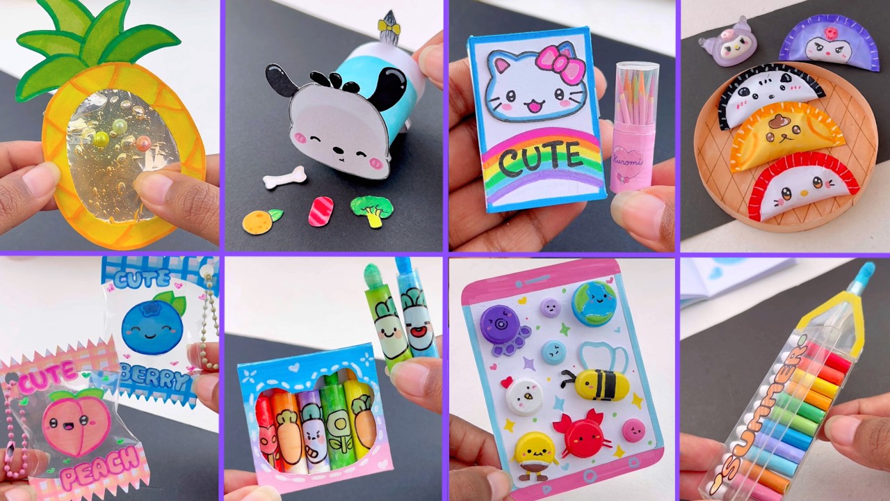 16 DIY Miniature Crafts Idea / Easy Craft Ideas / school craft ...