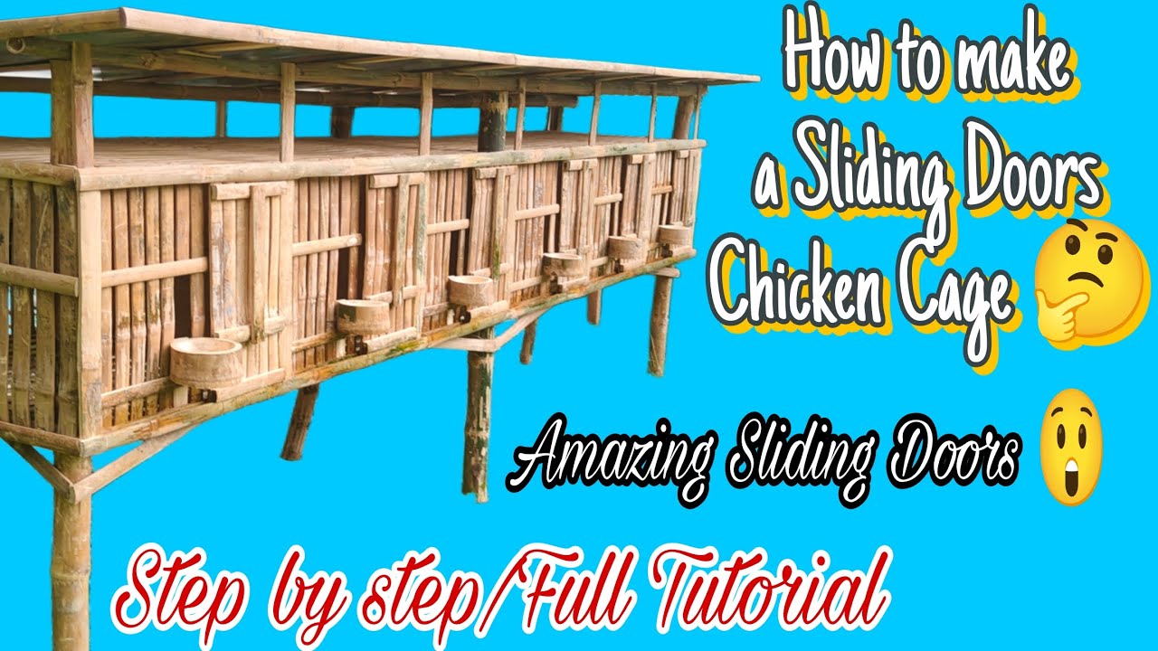 How to make a Six Doors Sliding Doors Chicken Cage Full Tutorial (30x72 ...