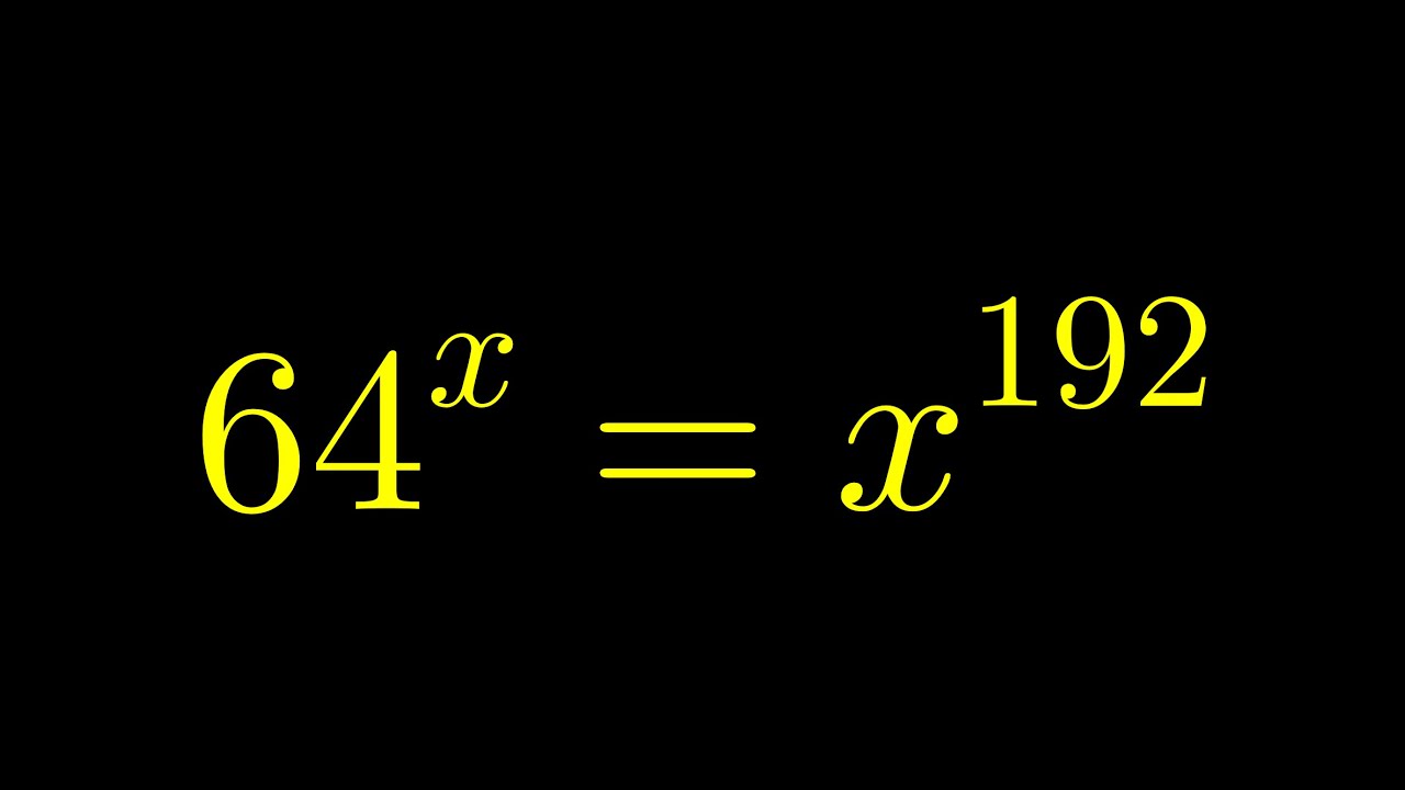 France math Olympiad exponent question - YouTube