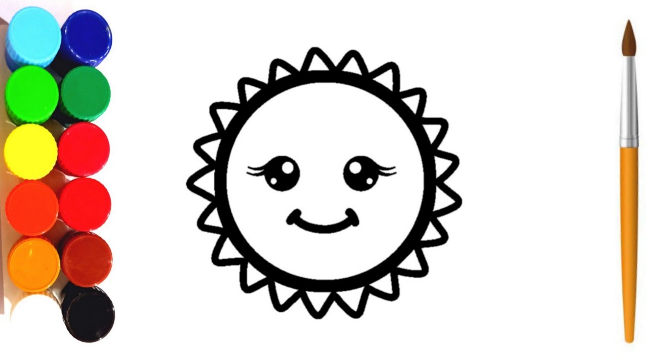How to Draw a Sun for Kids Step by Step and Coloring | Sun Drawing for ...
