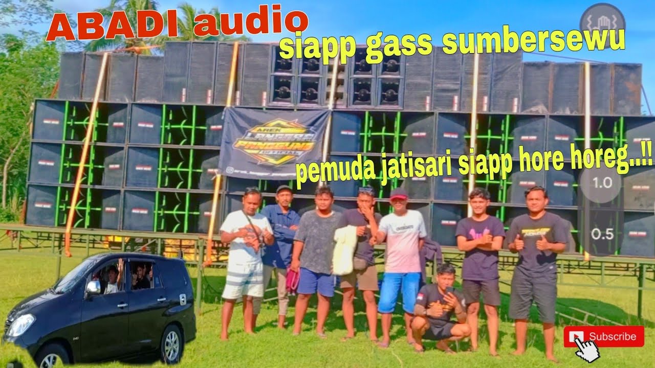 ABADi audio cek sound langsung di hadiri penyewa & berfoto dari pemuda ...