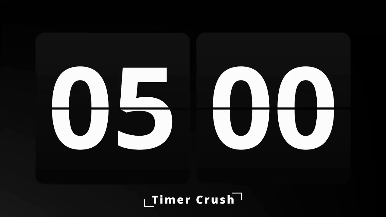 5 Minutes Countdown Flip Clock Timer with Beeps - YouTube