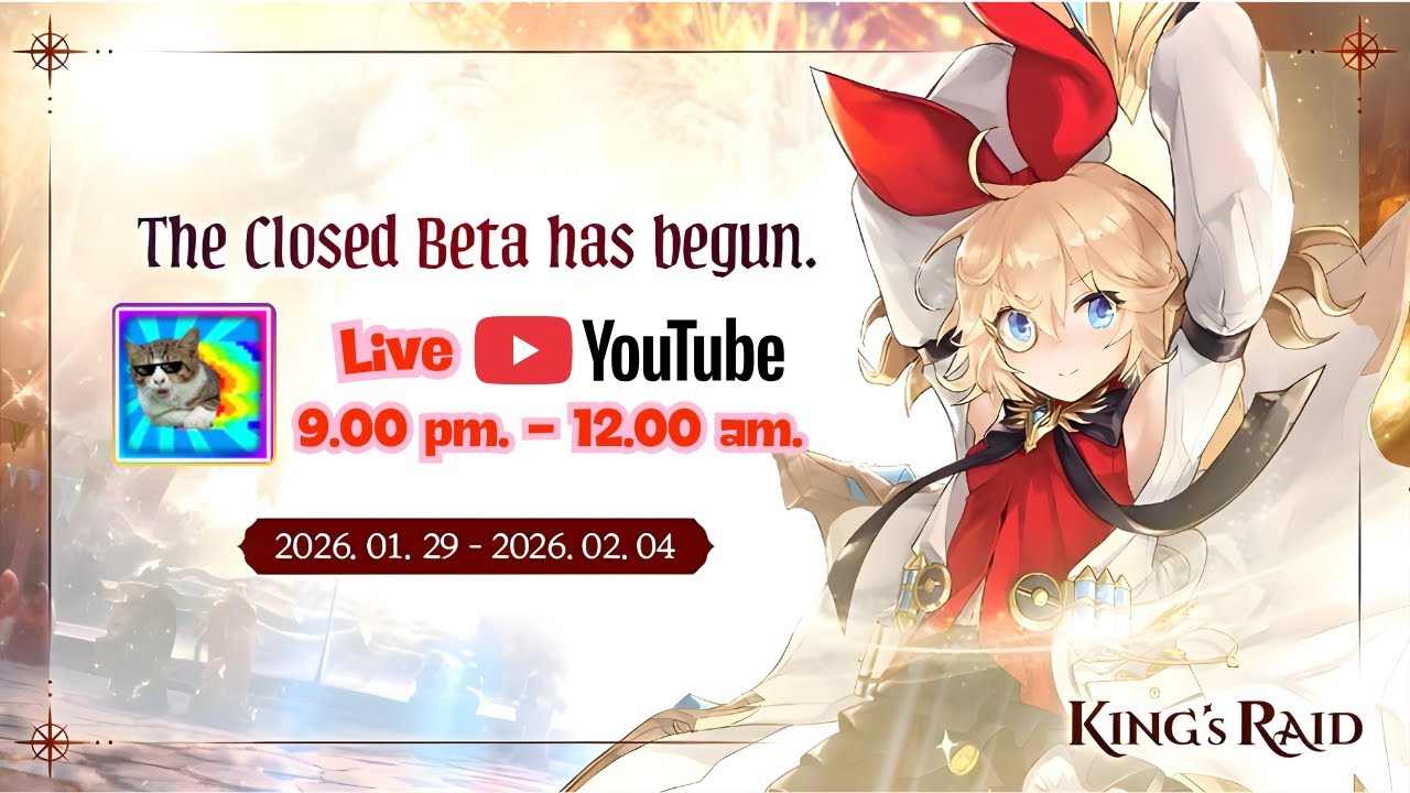 Live : King's Raid 2026 ( Close Beta ) LeeLa Channel - YouTube