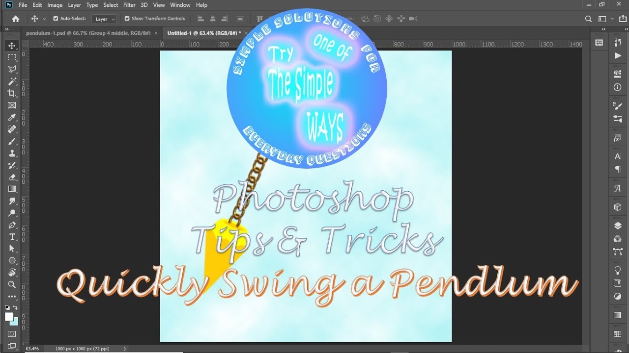 Video 102 Swing a pendulum easy and Quickly in Photoshop - YouTube