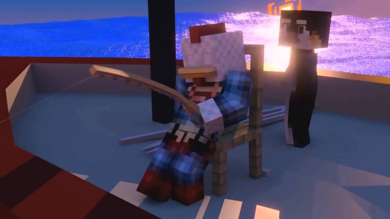 Minecraft Jaws Shark Attack Animated Animation - YouTube