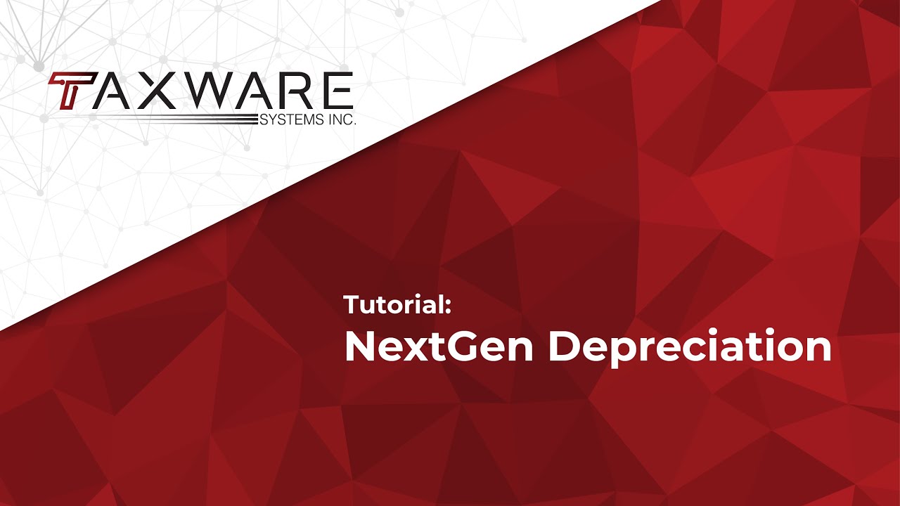 Tutorial - NextGen Depreciation - YouTube