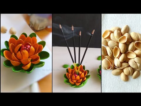 Handcrafted Pista Shells Incense Holder | Pistachio Shell Crafts ...