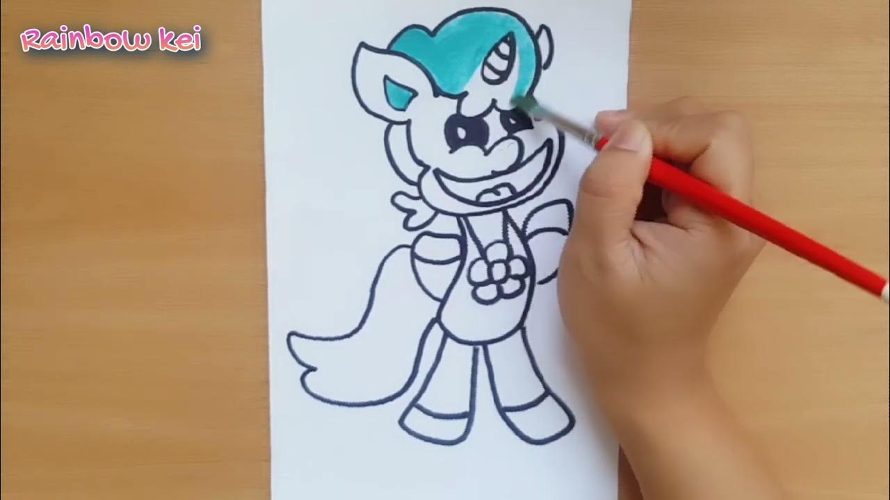 How to draw Craftycorn from Poppy playtime | Smiling critters - YouTube
