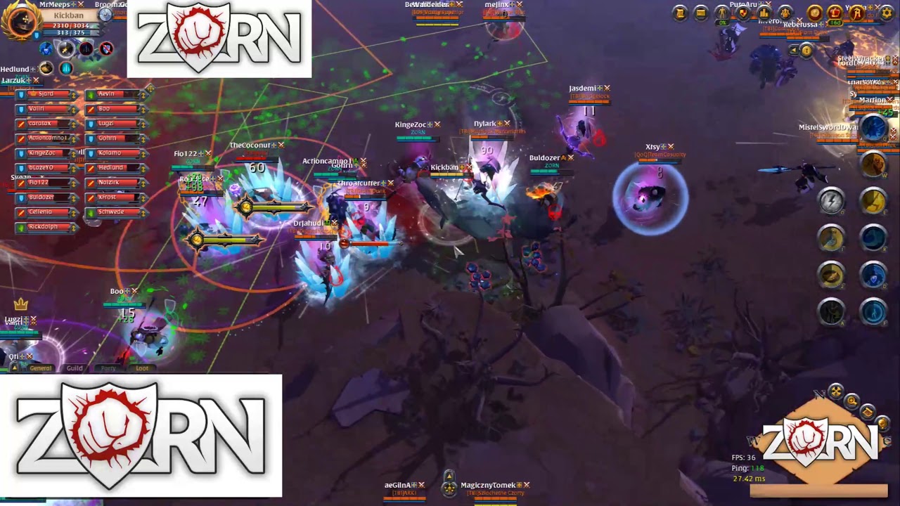 Albion Online | Open World | ZORN vs TBI Alliance - Engaging 28 guilds ...