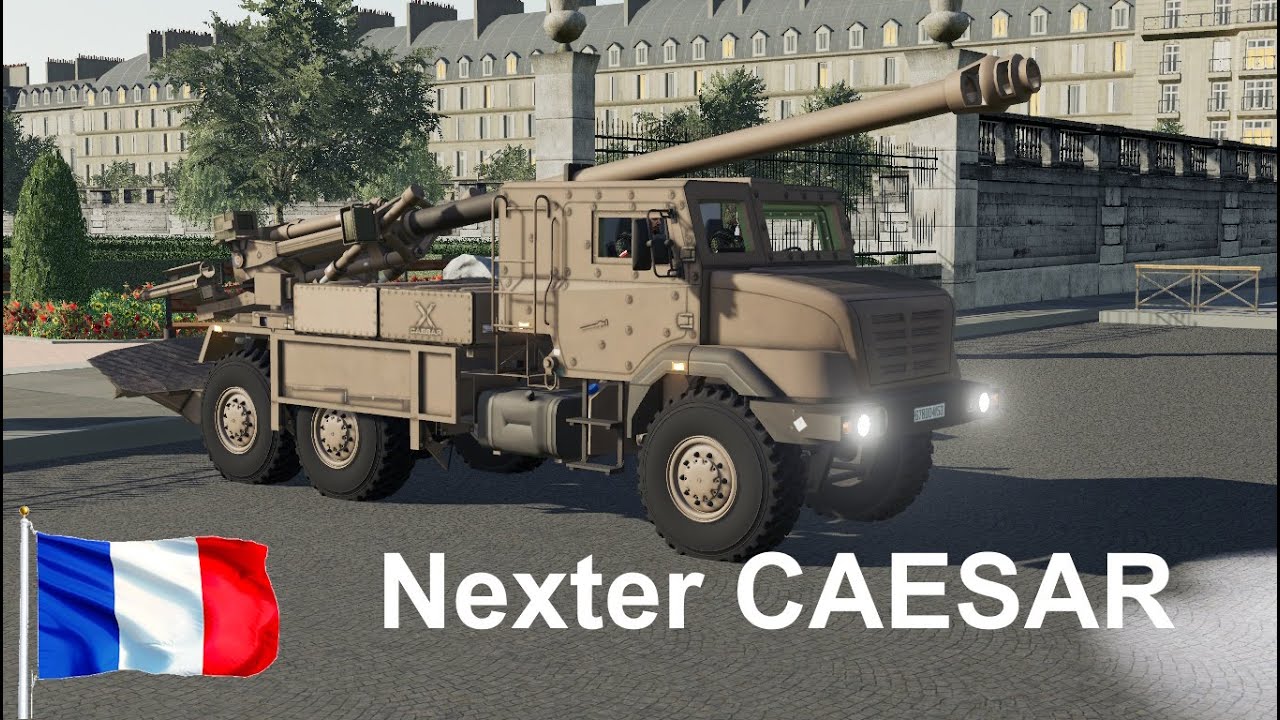 Nexter CAESAR French self propelled 155 mm howitzer gun - YouTube