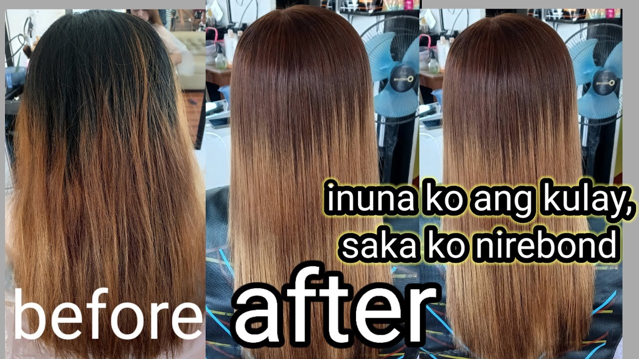 I COLORED IT FIRST,THEN I REBOND,,REBONDING TUTORIAL STEP BY STEP🇮🇹🇮🇹 ...