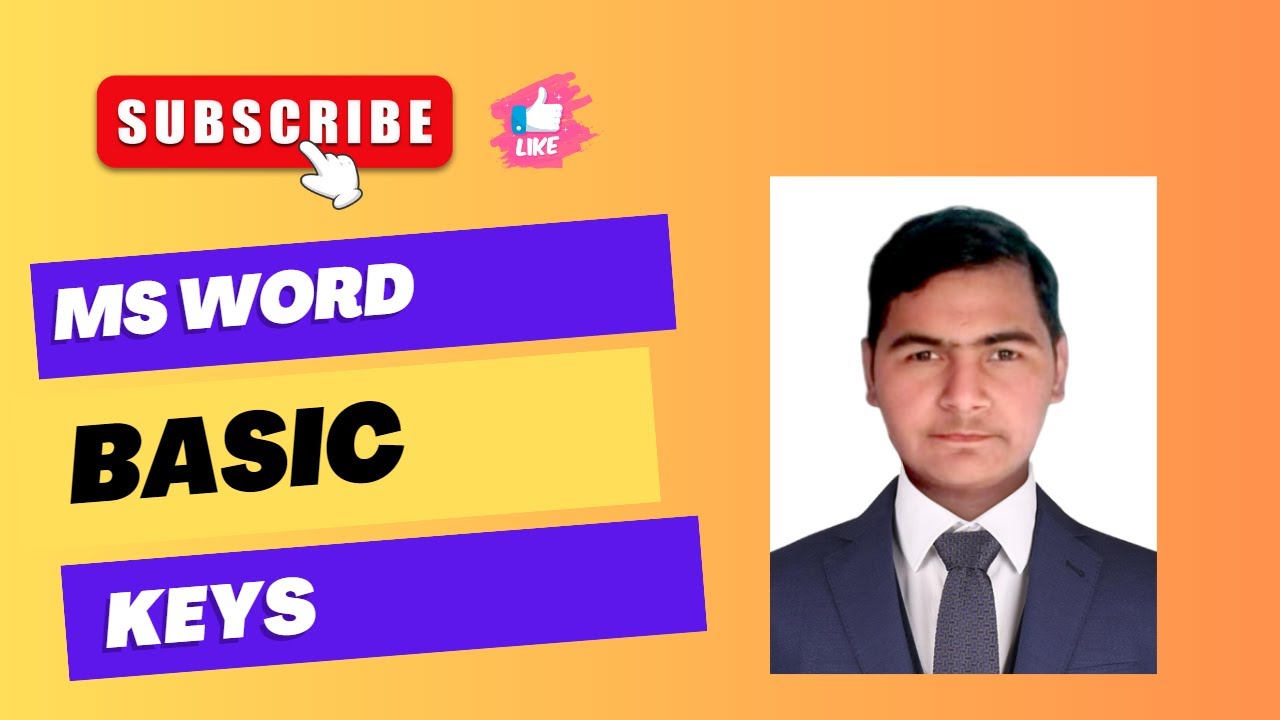 Introduction to ms word basic keys A to P - YouTube