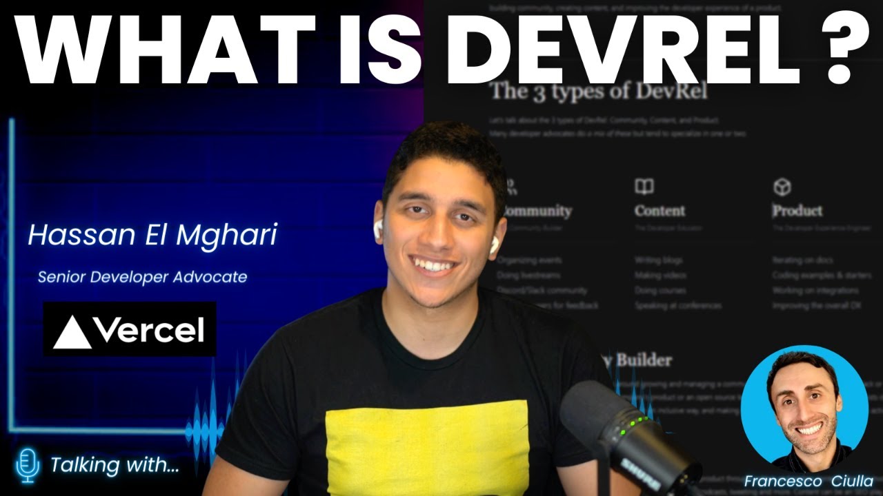 What is DevRel ? | Hassan El Mghari - Senior Developer Advocate at Vercel - YouTube