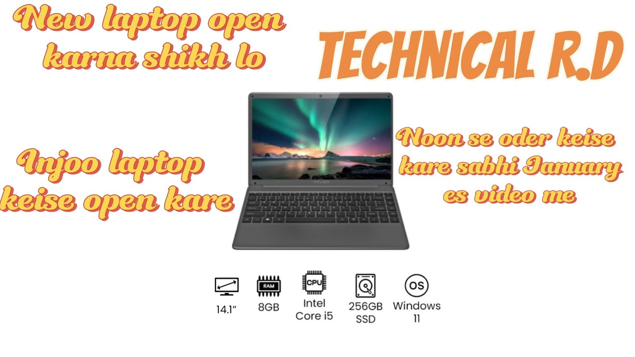Injoo laptop keise open karete hai/how to open new laptop all ...