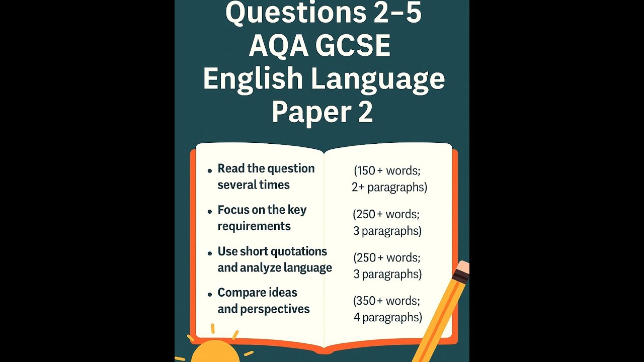 "English Language Paper 2 – Final GCSE Exam Tips (AQA 6th June)" - YouTube
