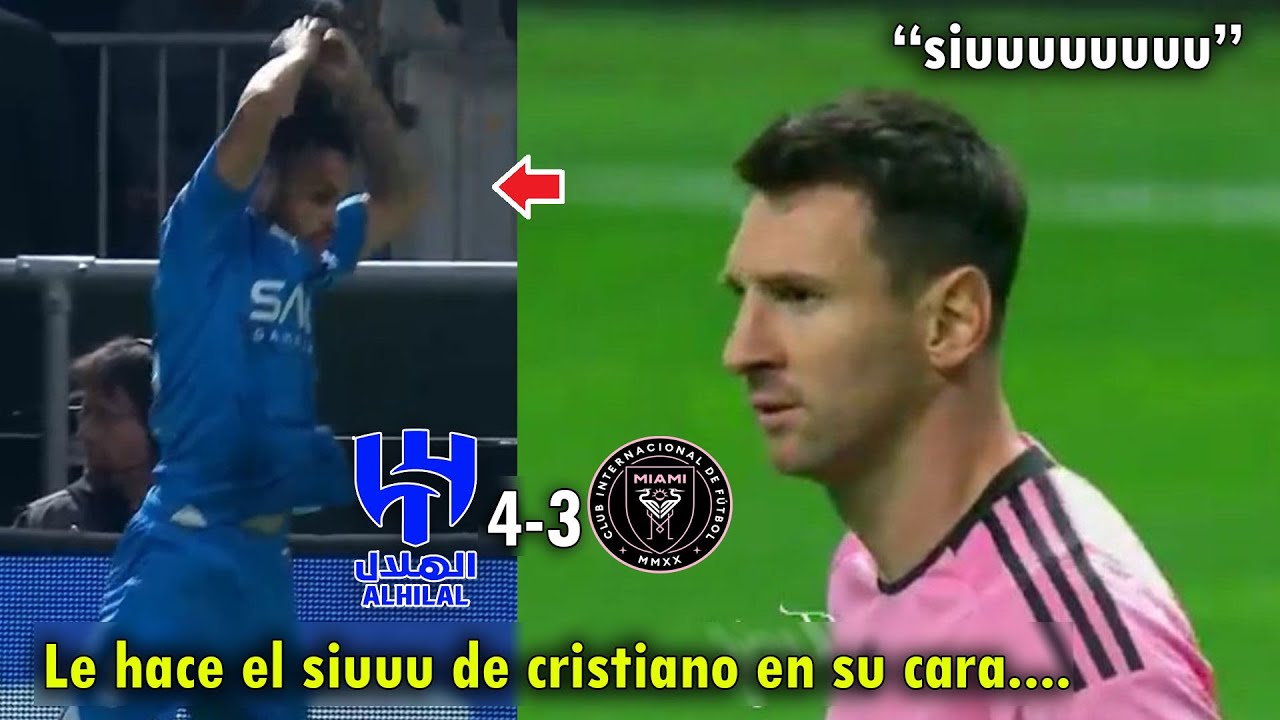 ASI fue LA PROVOCACION a MESSI con el SIUU de CR7 tras GOL | AL HILAL ...