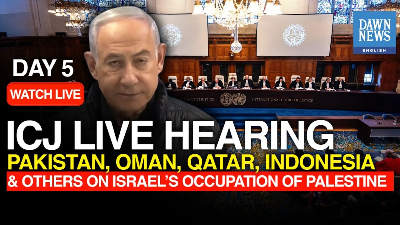 🔴LIVE: ICJ Day 5 | Pakistan, Oman, Qatar, Indonesia & Others On Israel ...