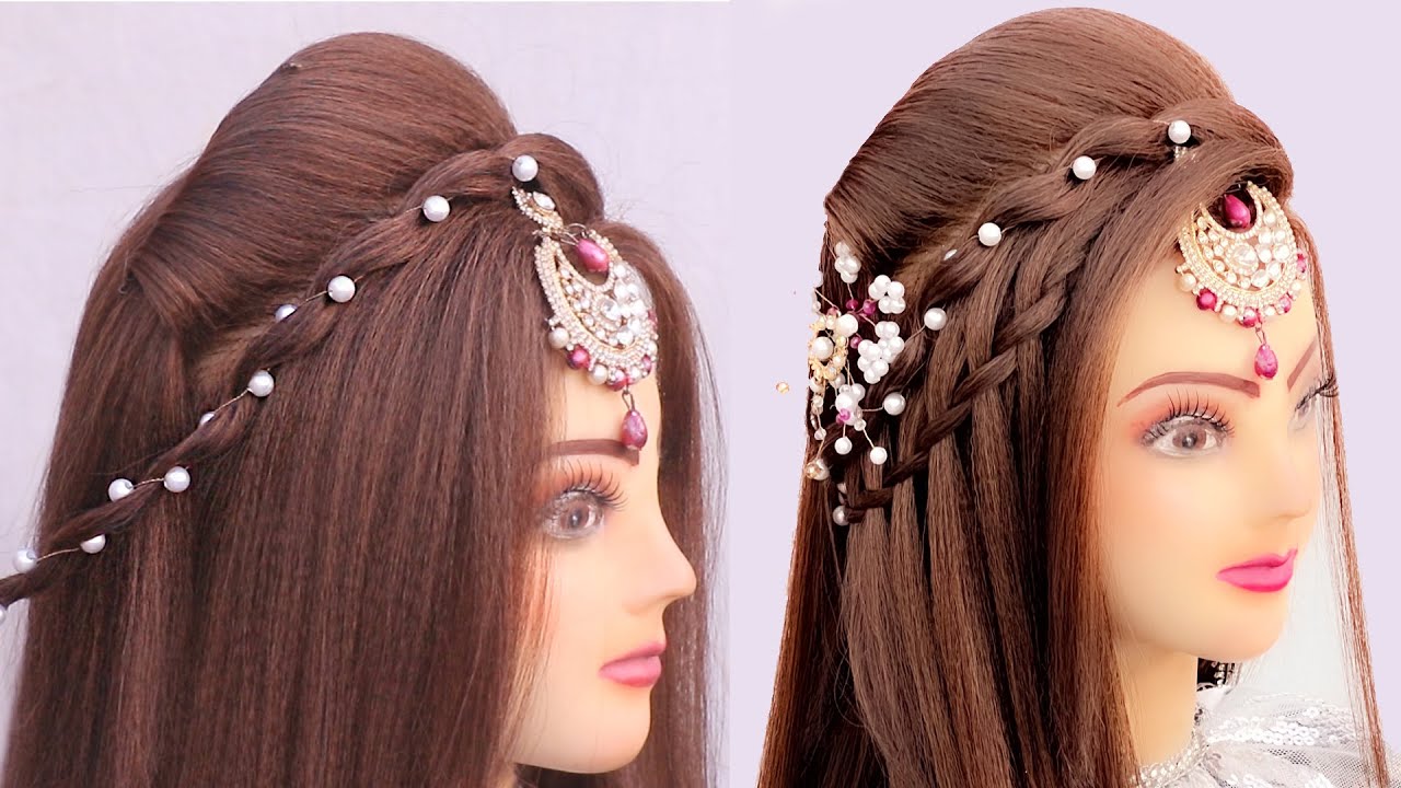 Simple open hairstyle for wedding l engagement look l Easy hairstyles l ...