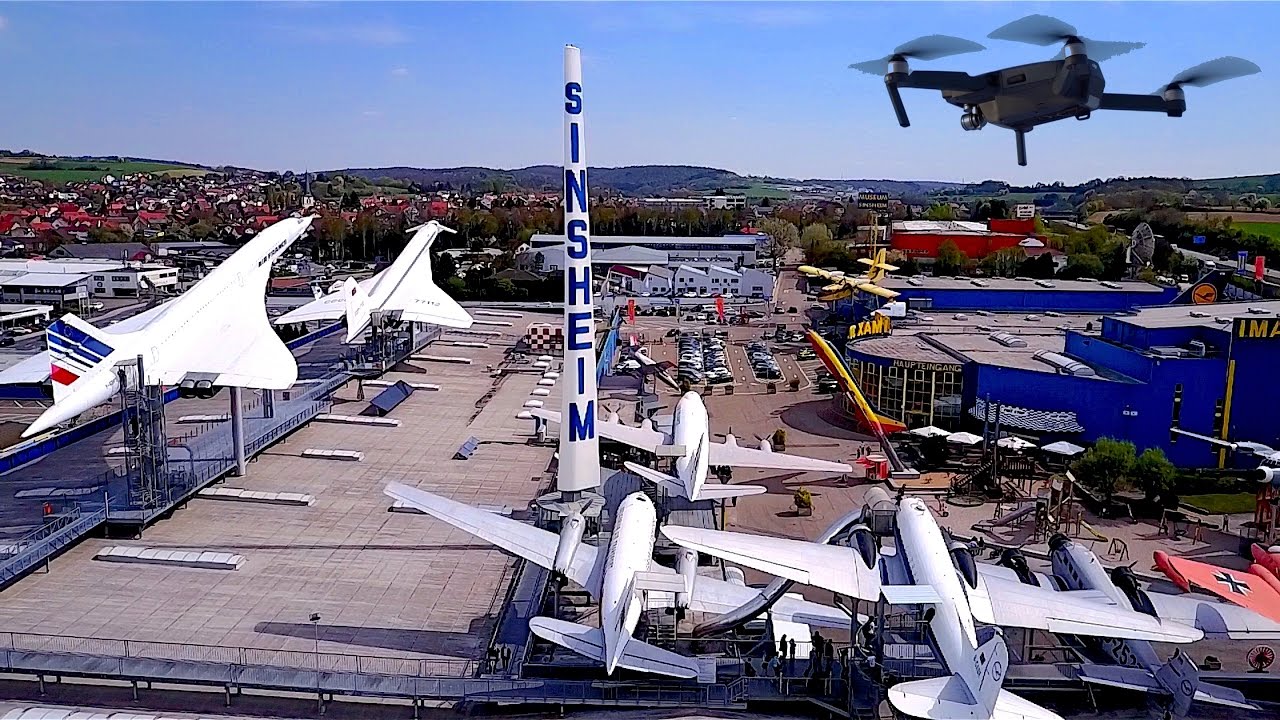 Mit dem E-Auto ins Auto & Technik Museum Sinsheim & Luftaufnahmen - YouTube