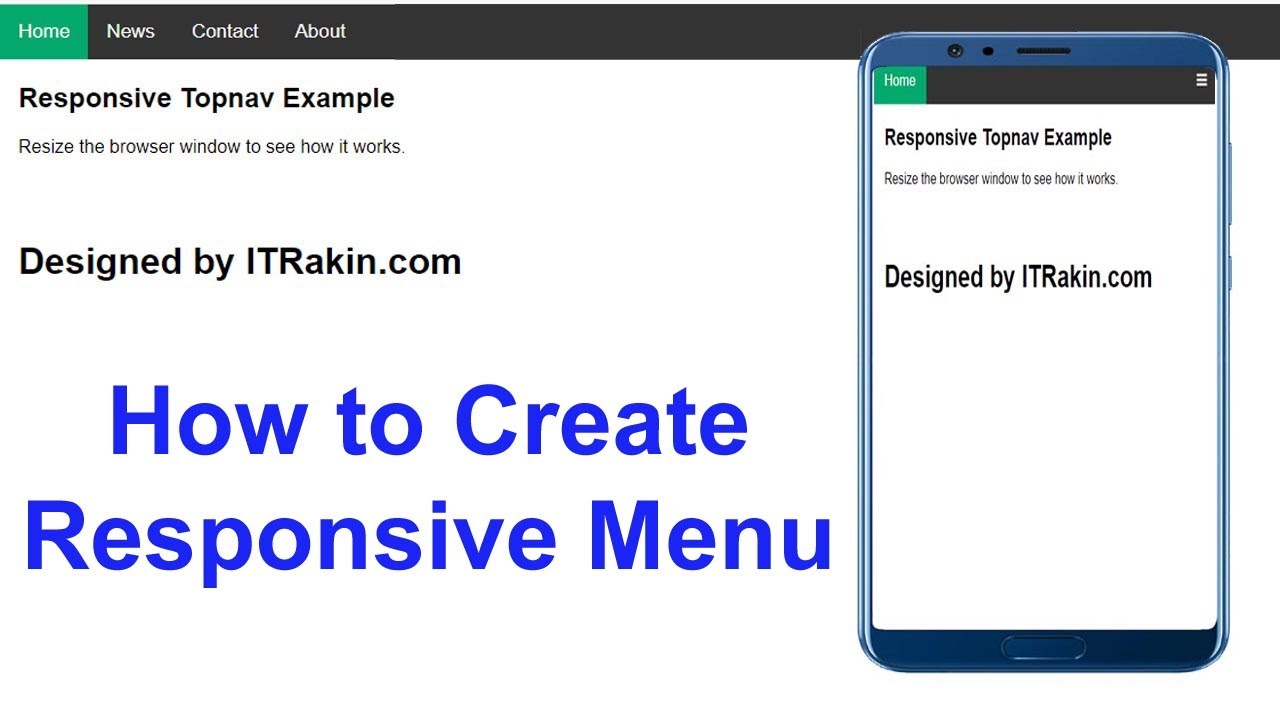 How To Create A Responsive Navigation Menu Bar Using Html Css 6233