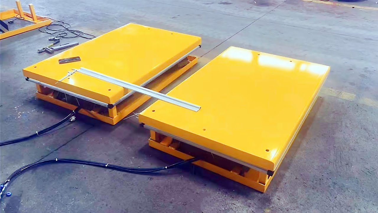 Remote Control Vertical Ground Low Height Electric Scissor Lift Table ...