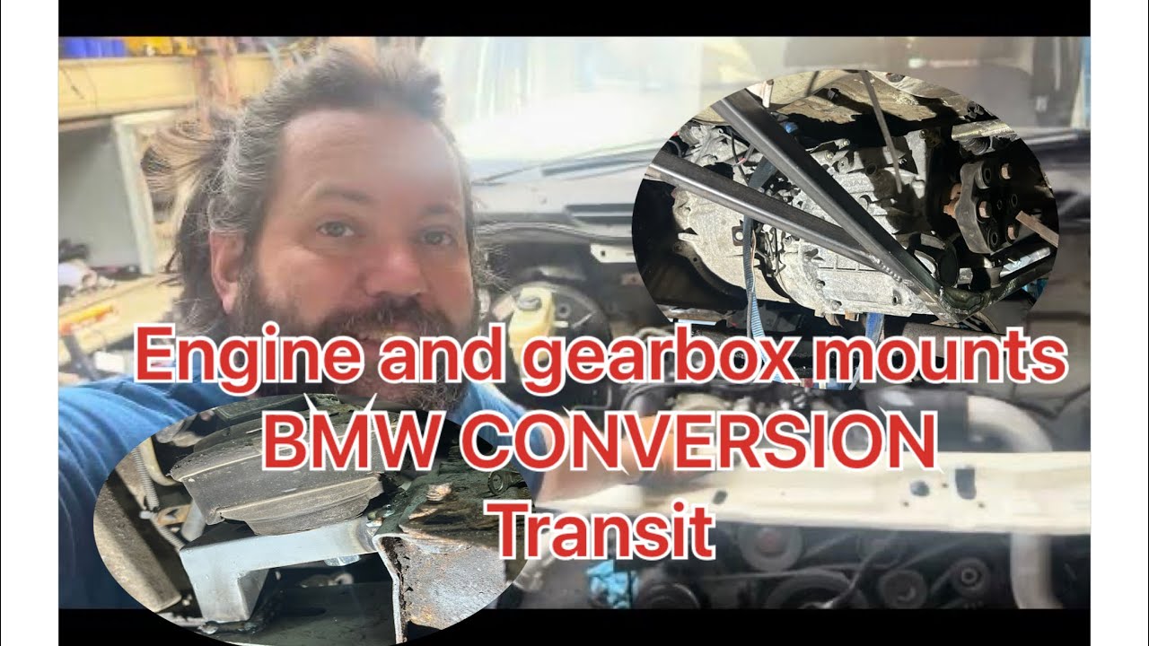 Smiley transit bmw engine conversion engine and gearbox mounts - YouTube
