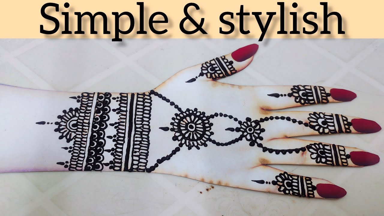 Simple and elegant mehndi design #mehndi - YouTube