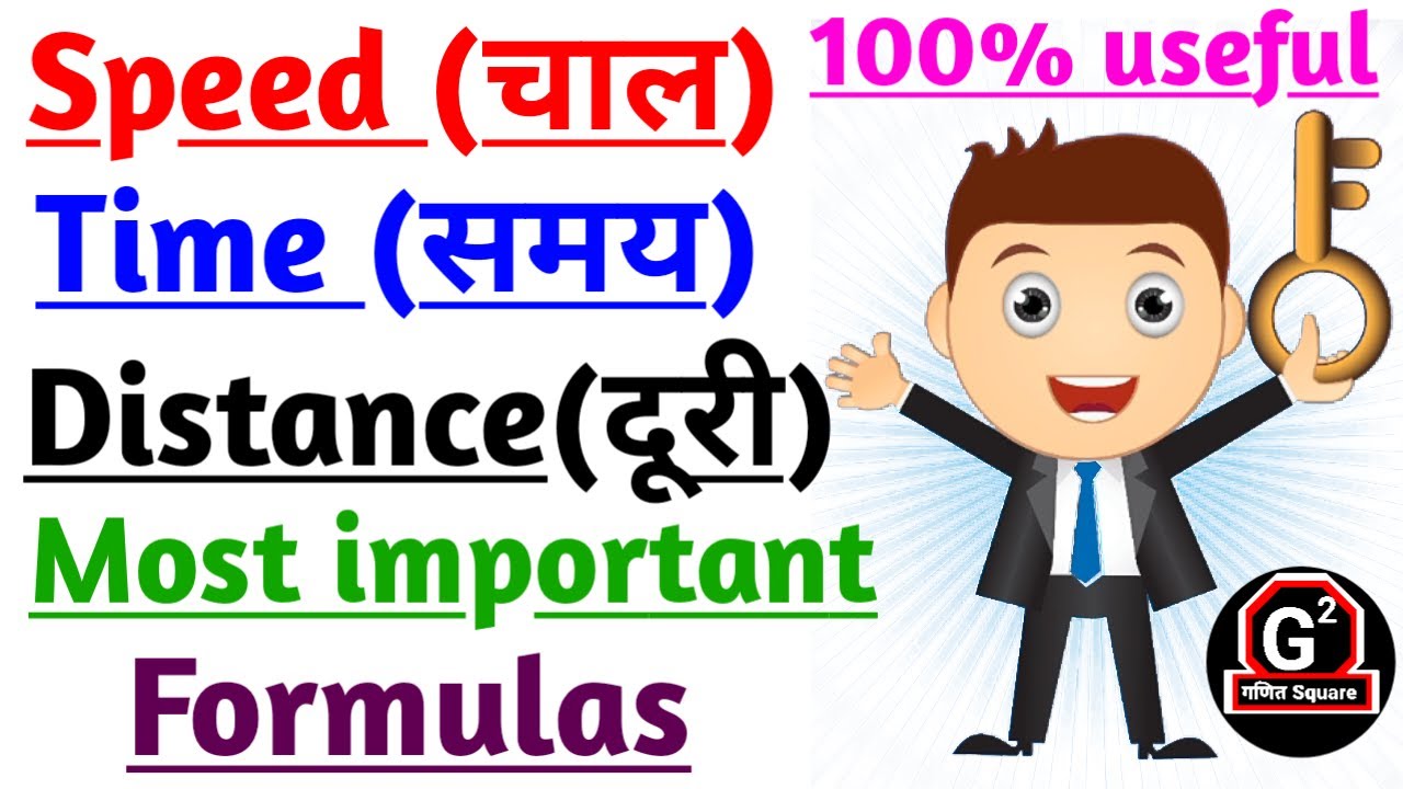 Speed, Time and Distance most important formulas || Maths important ...