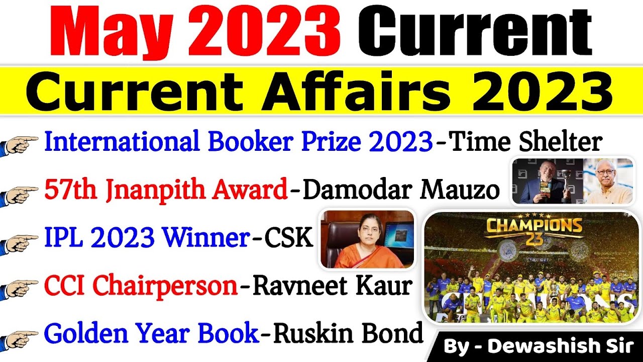 May 2023 Monthly Current Affairs | Current Affairs 2023 | Monthly ...