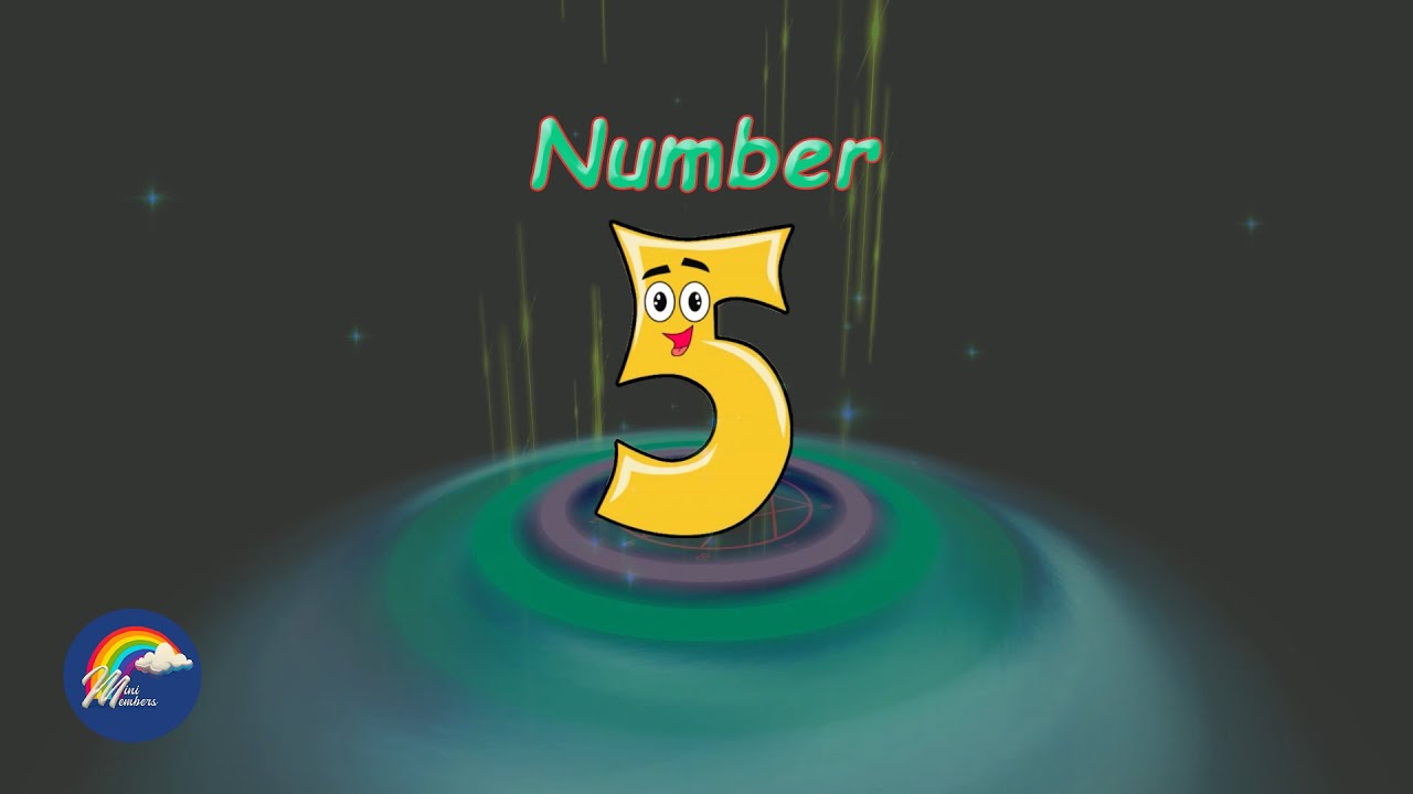 Learning The Number Five - Counting And Singing For Kids - YouTube