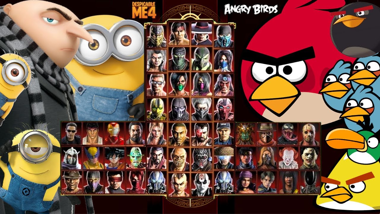 Mortal Kombat 9 - GRU and MINIONS & ANGRY BIRDS - Expert Tag Ladder ...