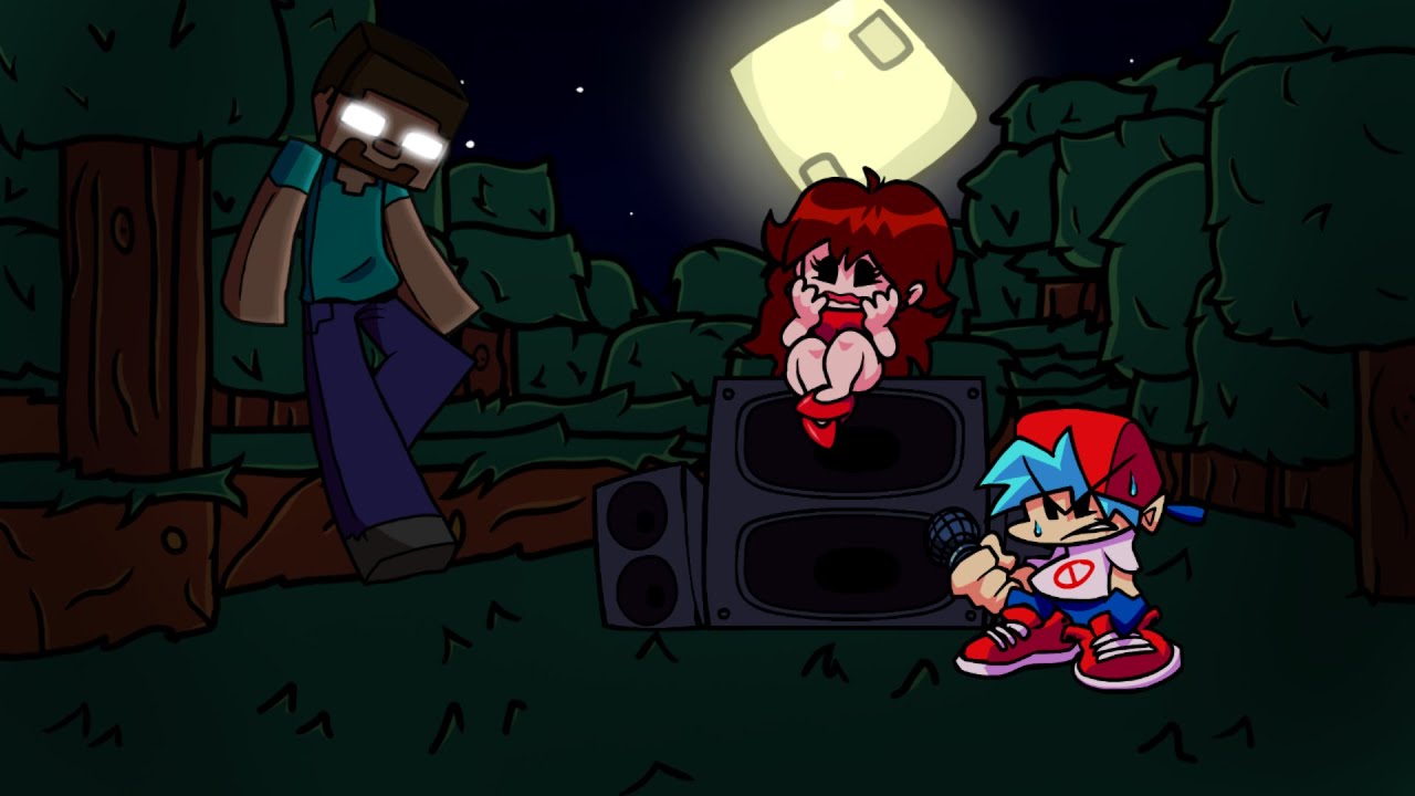 Herobrine vs Boyfriend-FNF-Mod - YouTube