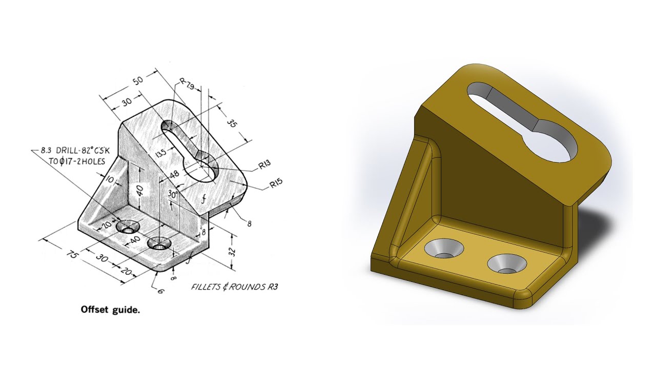 Offset Guide in SolidWorks | SolidWorks Tutorial | Part Design | Part ...