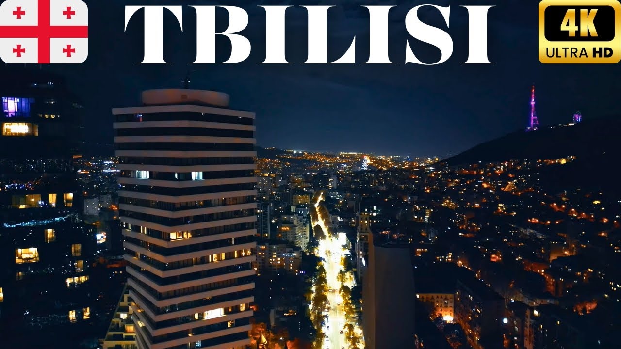【4K】Night Tbilisi, Drone Shots - YouTube