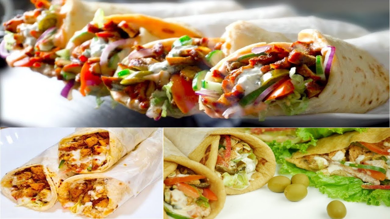Chicken Shwarma Recipe | Chicken Shwarma Roll | World Famous Chicken ...